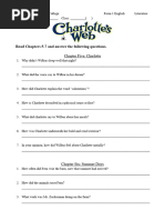 Charlottes Web Questions | PDF | Leisure