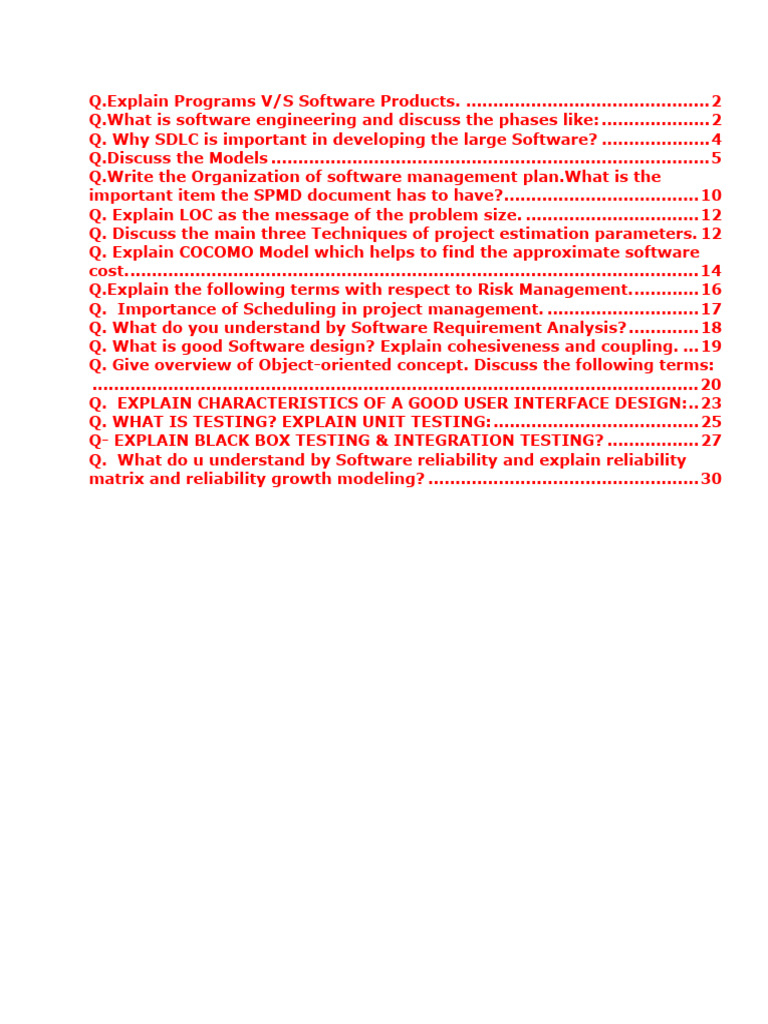 Software Engineering Overview Pdf Inheritance Object Oriented Programming Class