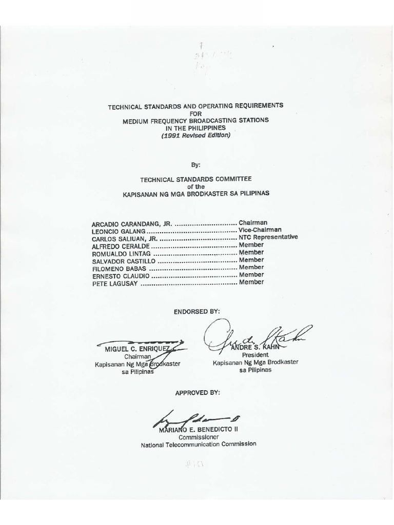 AM Broadcast Technical Standards | PDF
