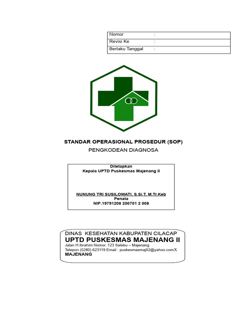 Sop Pengkodean Diagnosis | PDF
