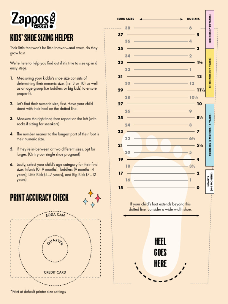 Zappos Kids Size Chart | PDF | Shoe | Foot