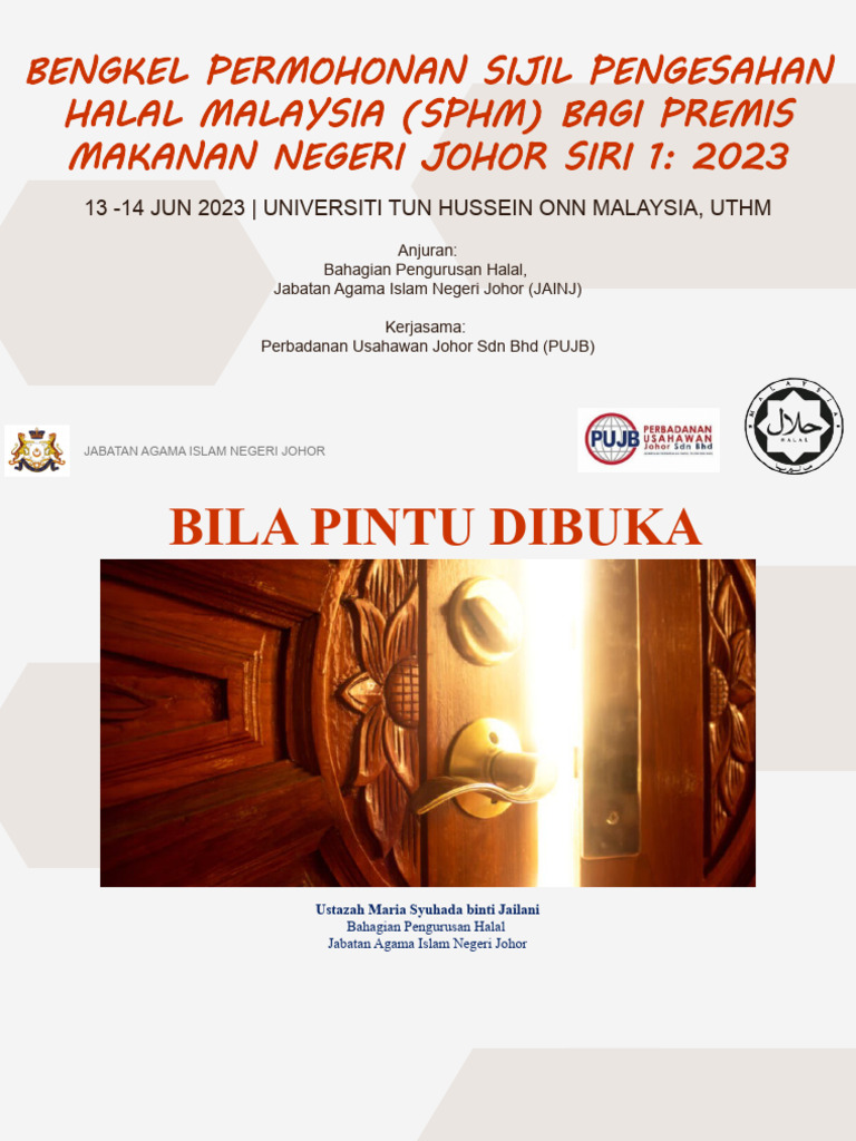 Sesi 1 - Bengkel Premis Makanan | PDF