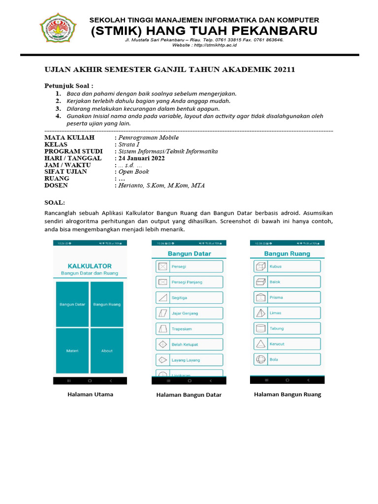 UAS - Pemrograman Mobile 20211 | PDF