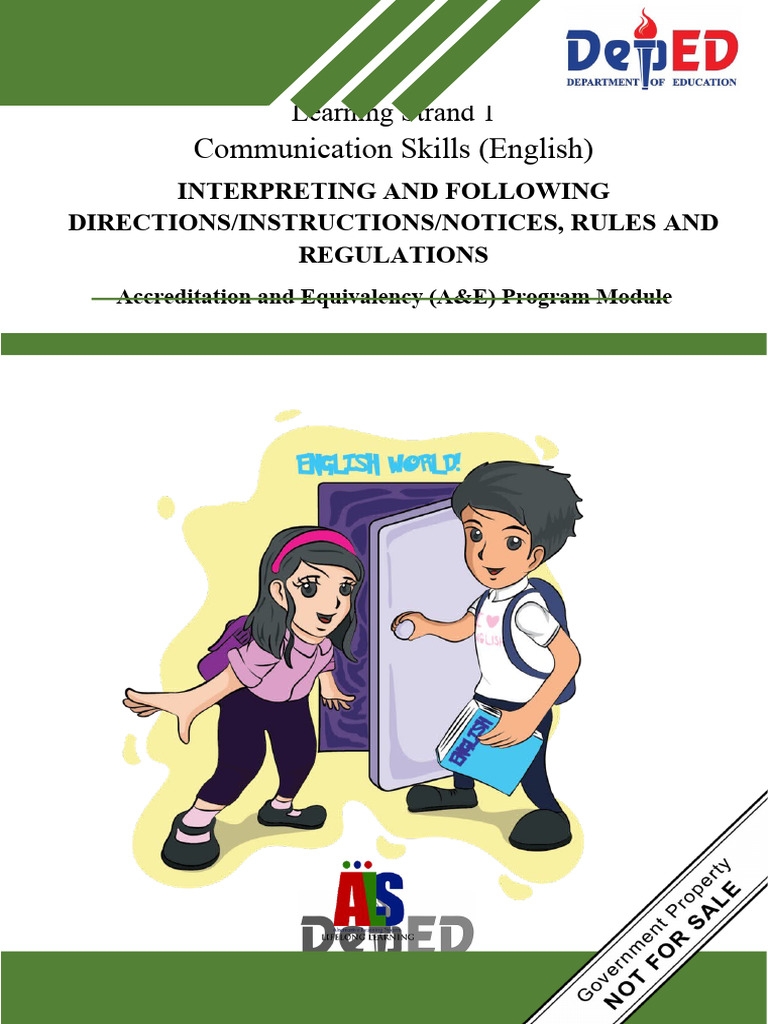 3final Ls1eng Interpreting and Following One-To-Three Step | PDF ...