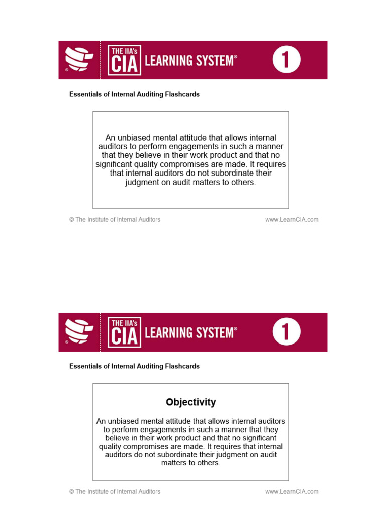 Essentials of Internal Auditing Flashcards | PDF | Internal Audit | Audit