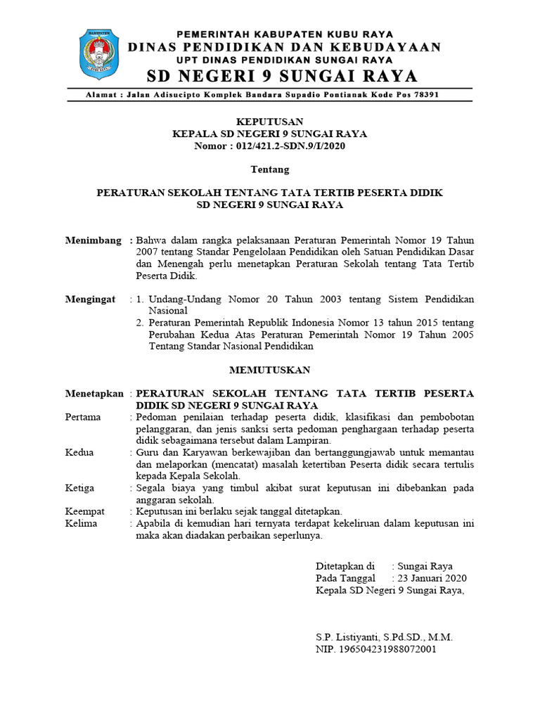 SK Tatib Sekolah | PDF