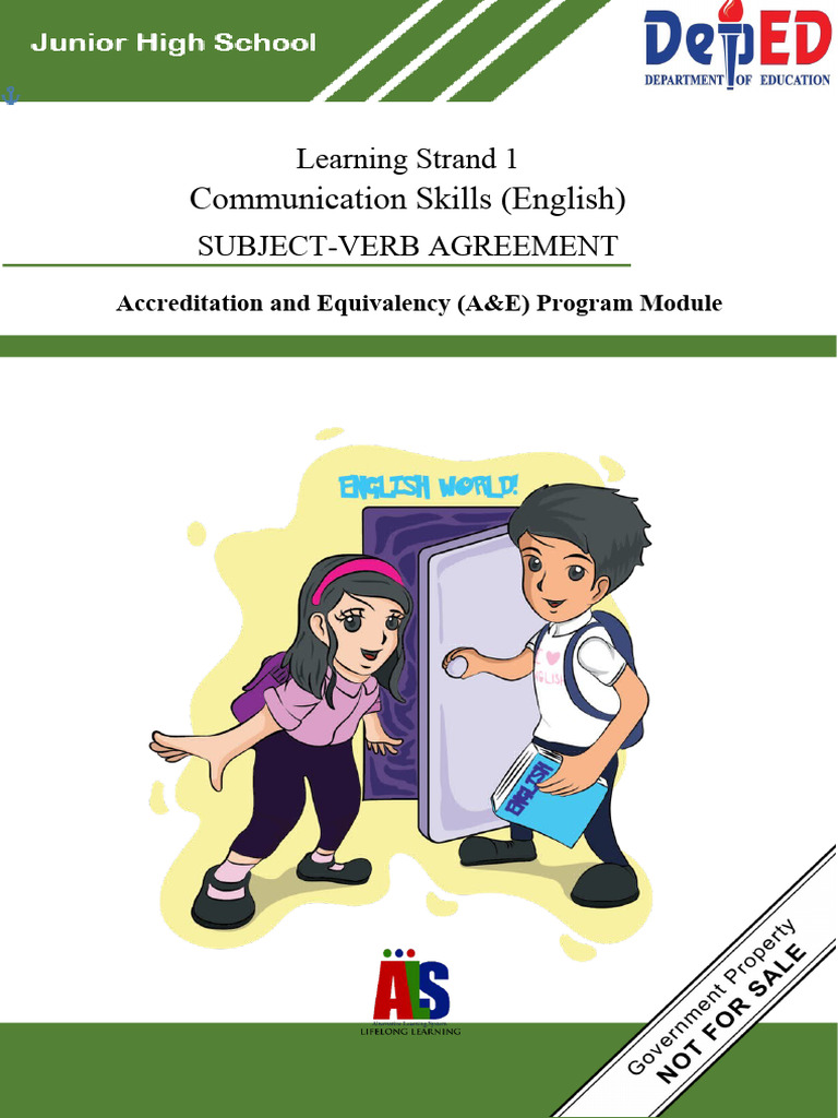 3final Ls1eng Subject-Verb Agreement | PDF | Subject (Grammar) | Sentence (Linguistics)