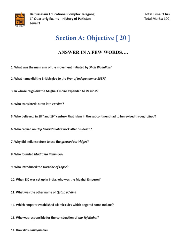 Level 3 - History | PDF