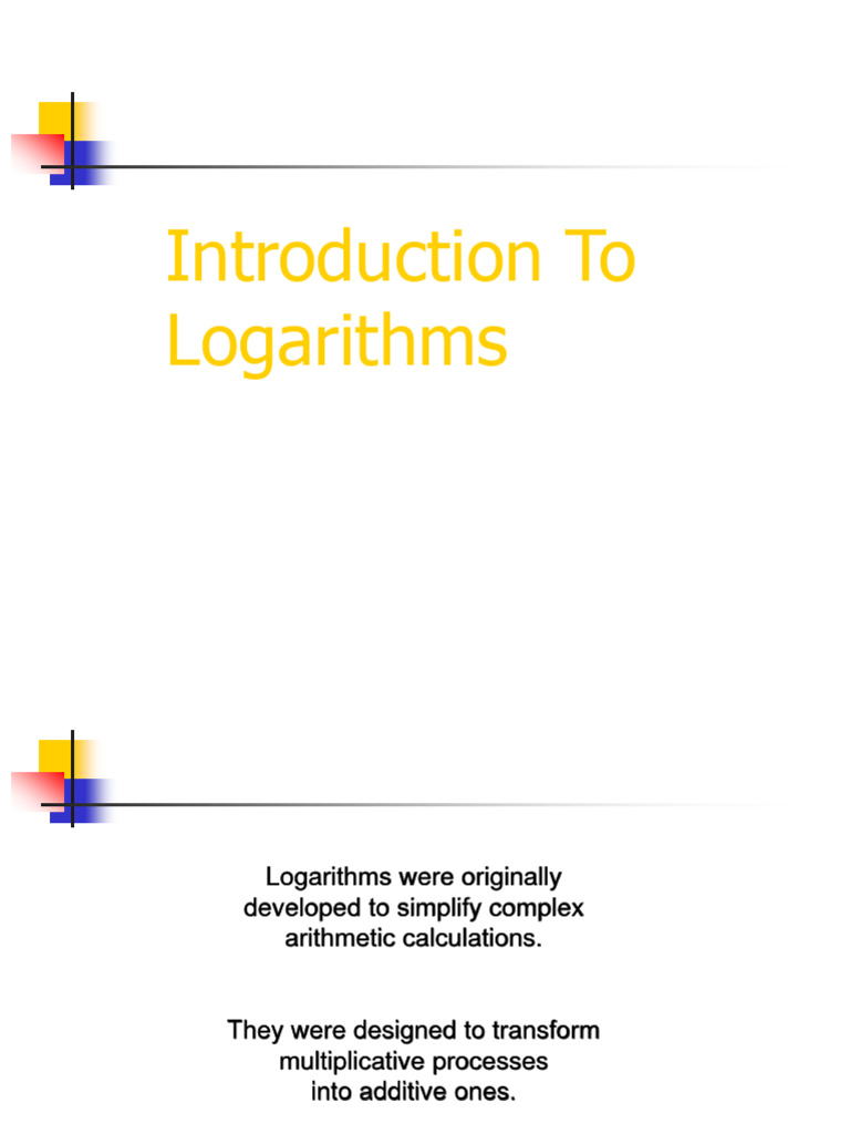 Basics of Logarithms | PDF | Logarithm | Exponential Function