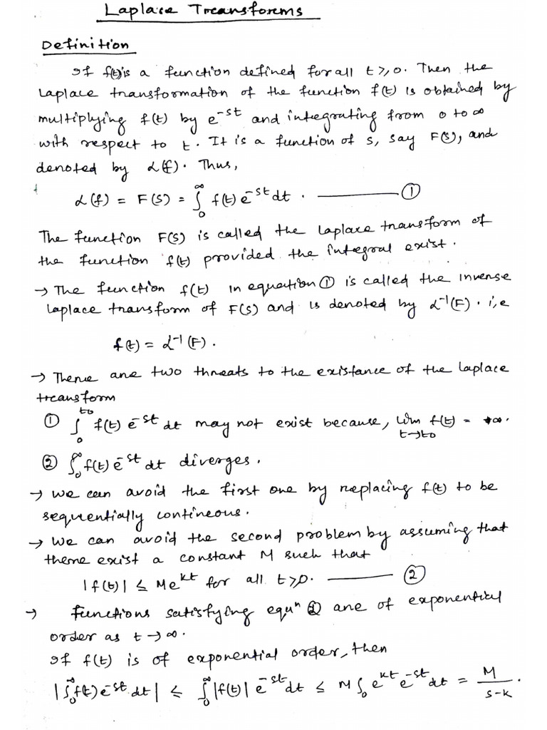 Laplace Transforms | PDF