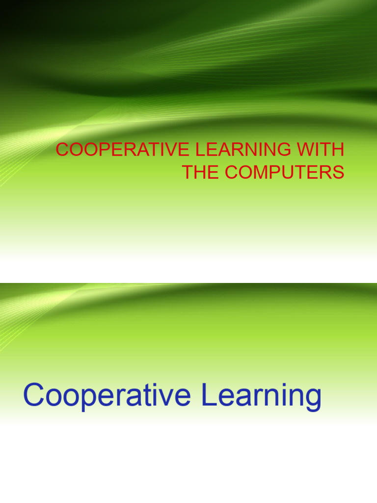 Cooperative Learning With The Computers-Report | PDF