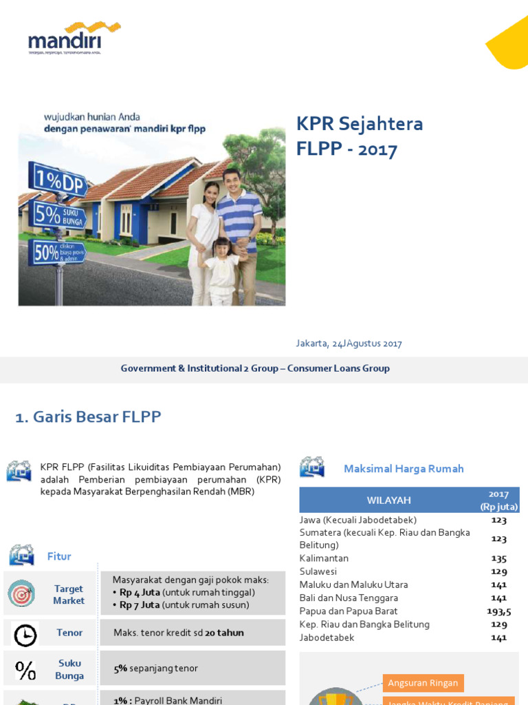 KPR FLPP 2017: Pembiayaan MBR Terjangkau | PDF | Pengelolaan Keuangan & Uang