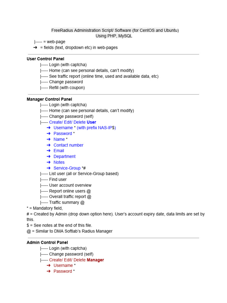 FreeRadius Script Structure | PDF