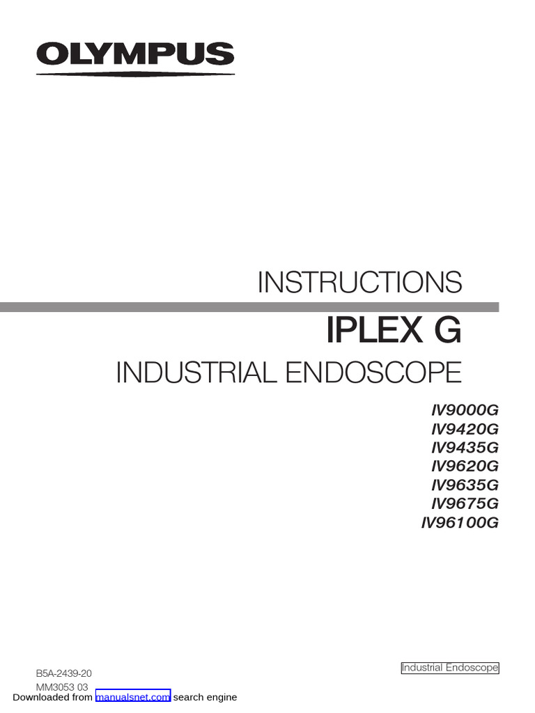 Olympus Iplex G Instruction Manual | PDF | Battery Charger | Light ...