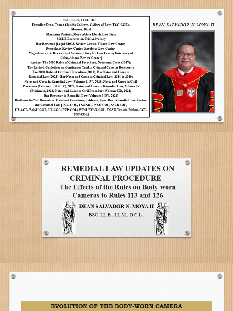 Rules On Body Worn Camera | PDF | Search Warrant | Burden Of Proof (Law)