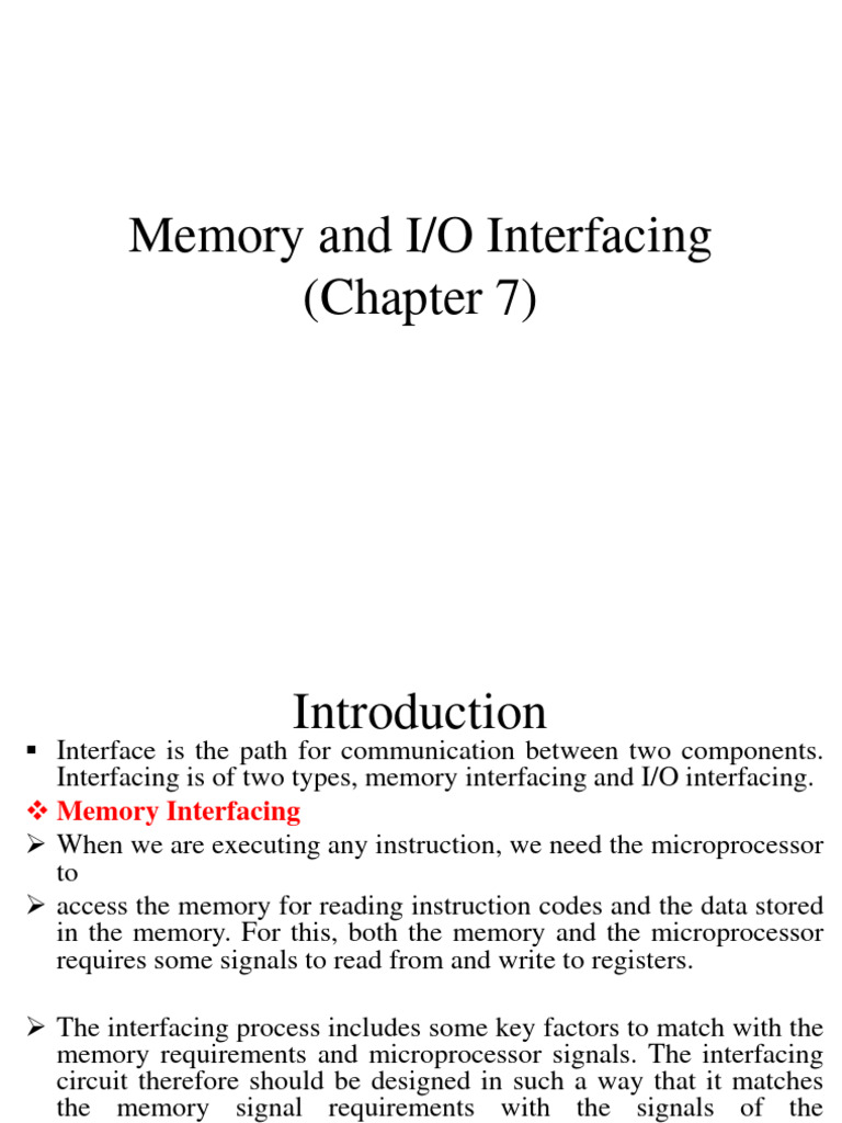 Ch 7 Pdf Input Output Random Access Memory