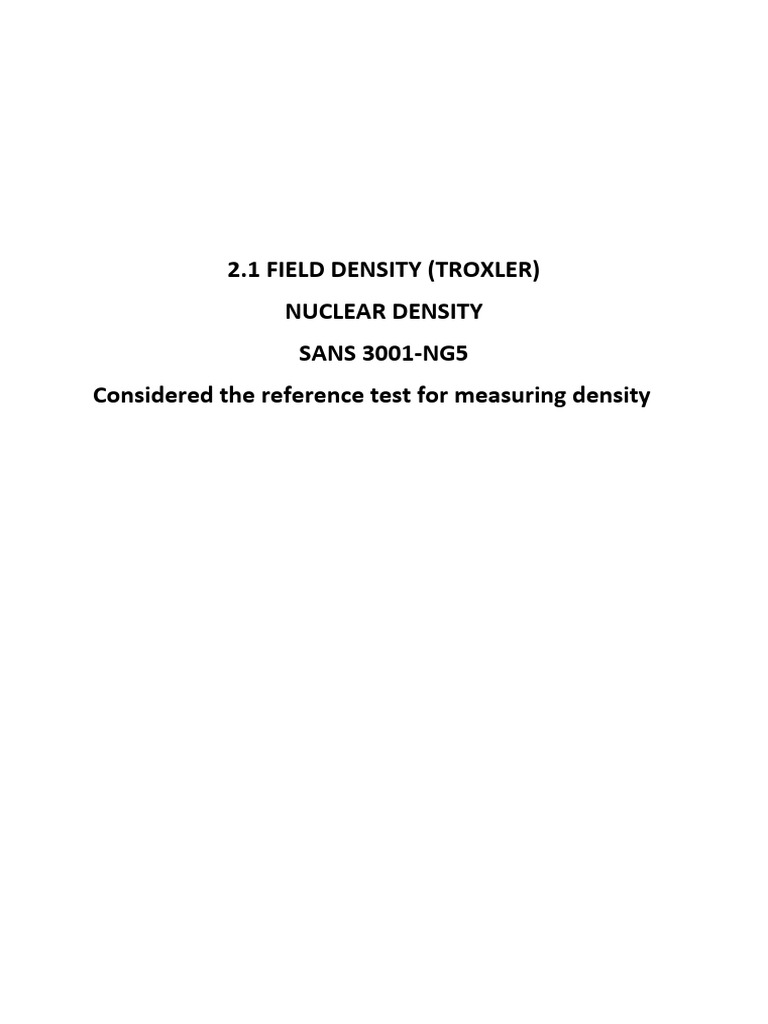 Troxler Nuclear Gauge Safety Procedures | PDF | Radioactive ...