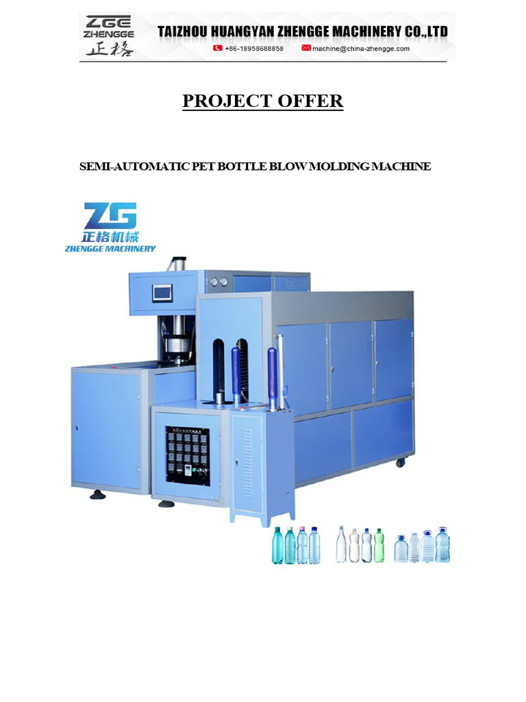 5L&20L Semi Automatic Bottle Blowing Machine 2023ZG0914 | PDF