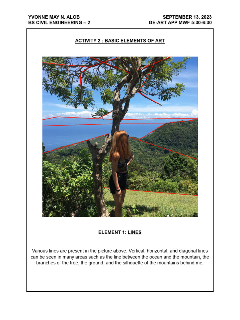 ACTIVITY 2 - Basic Elements of Art | PDF