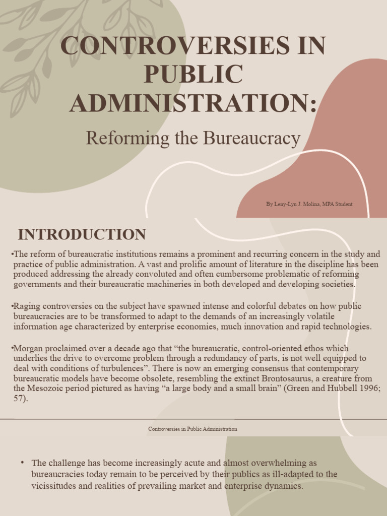 Pa226 Controversies in Public Administration | PDF | Public Administration | Bureaucracy