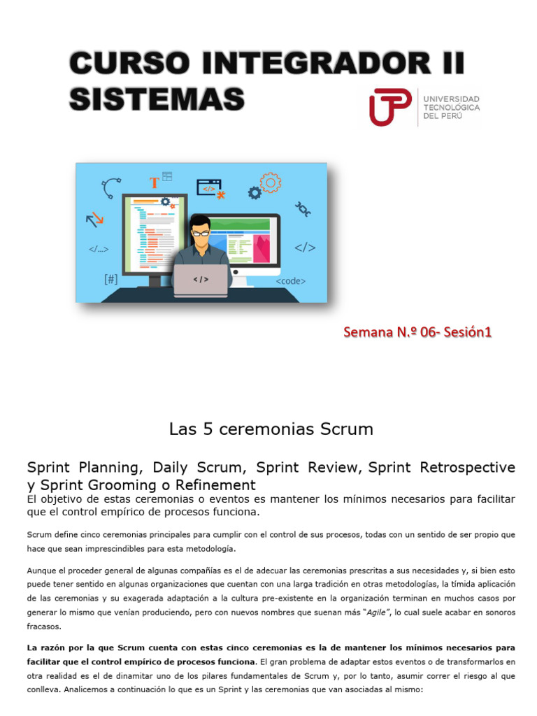 Ceremonias Clave de Scrum | PDF | Scrum (desarrollo de software) | Desarrollo de software