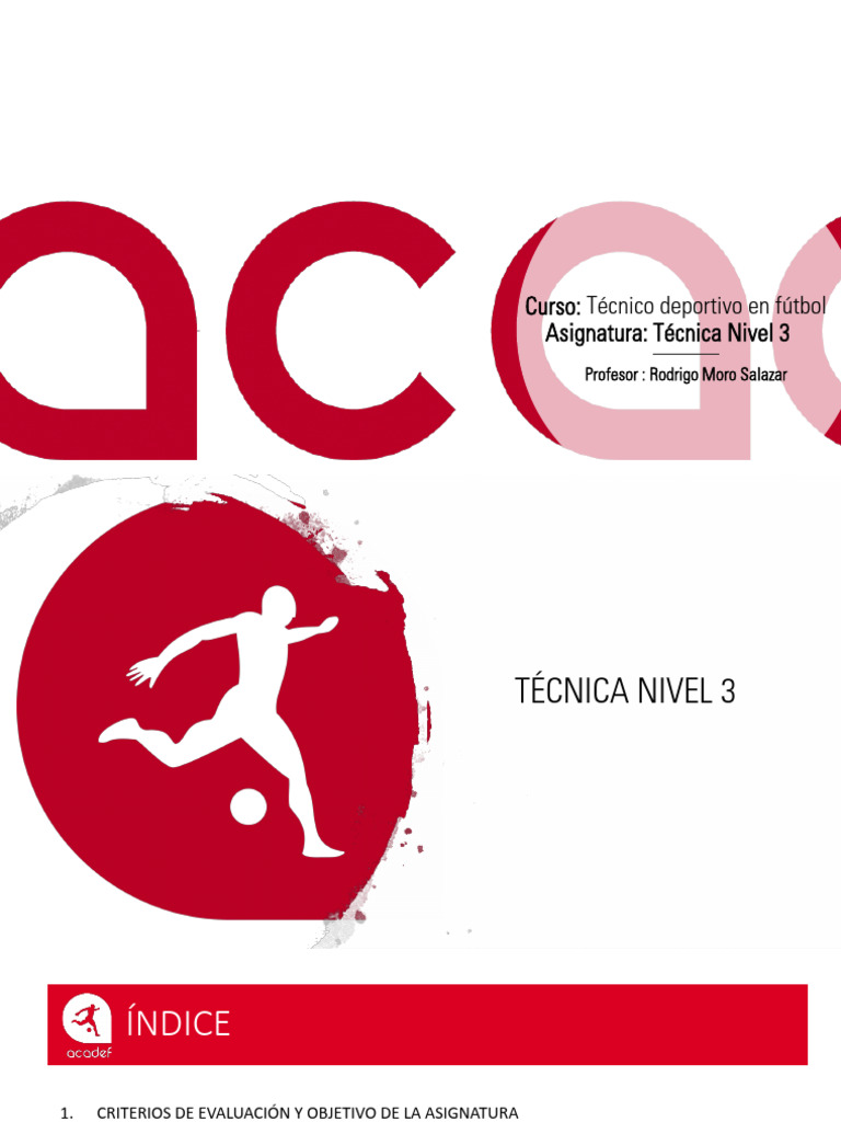 Apuntes N3 Rodrigo Moro | PDF | Asociación de Futbol | Defensor ...