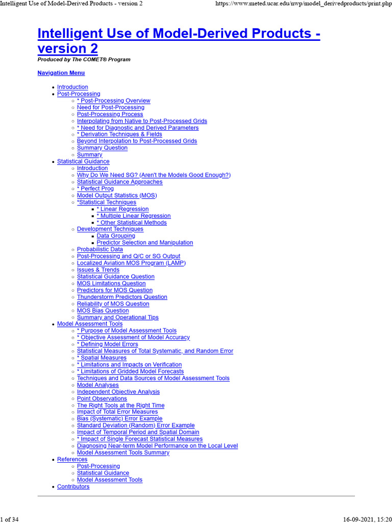 Intelligent Use of Model-Derived Products - Version 2 | PDF ...