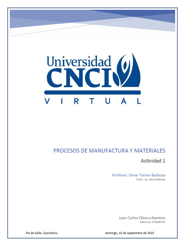 Procesos de Manufactura y Materiales | PDF | Mecanizado | Rieles