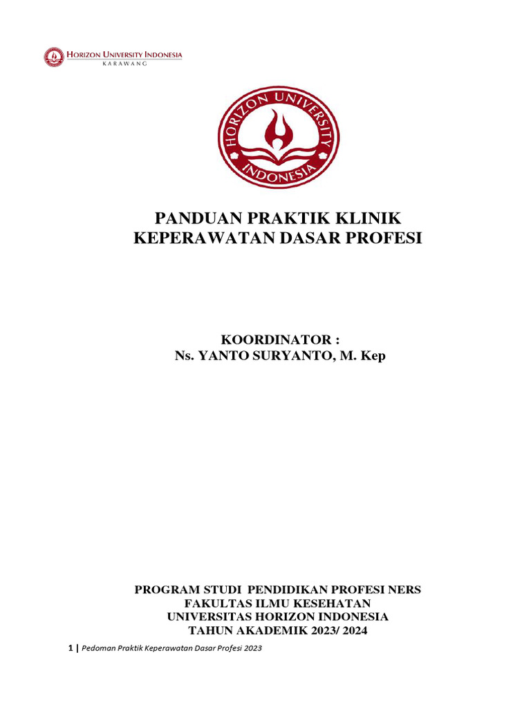 Panduan Praktik KDP Profesi Ners 2023-2024 | PDF