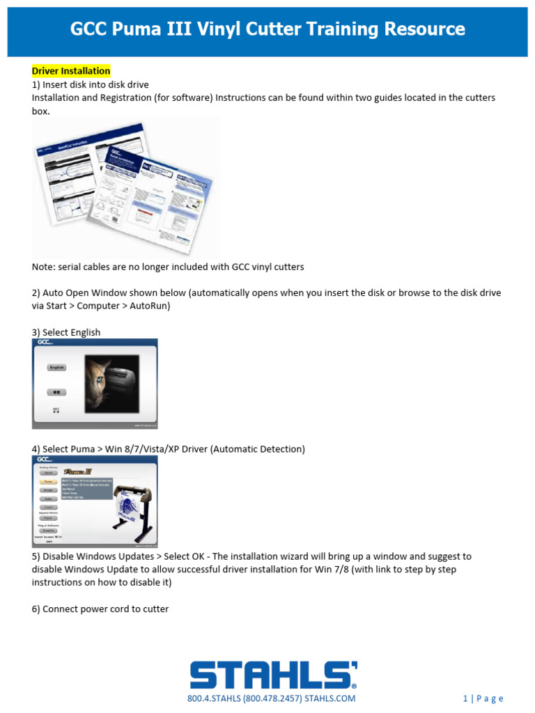 Training Resource GCC pumaIII Vinyl Cutter | PDF | Computing | Software