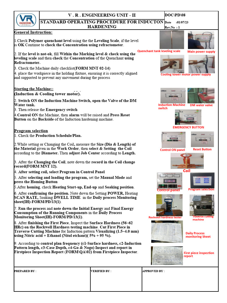 IH process-SOP | PDF | Materials Science | Physical Sciences