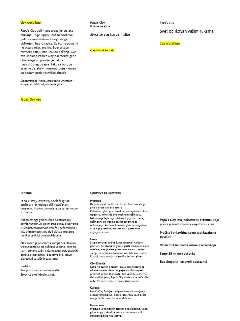 Papas Clay Flajer 1 | PDF