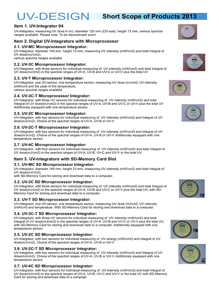 UV Design Instruments | PDF | Ultraviolet | Electromagnetic Spectrum
