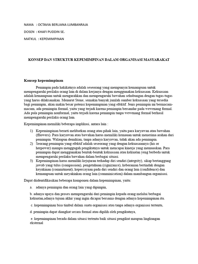 Resume Iv - Octavia Berliana Lumbanraja | PDF | Karier & Perkembangan | Sains & Matematika