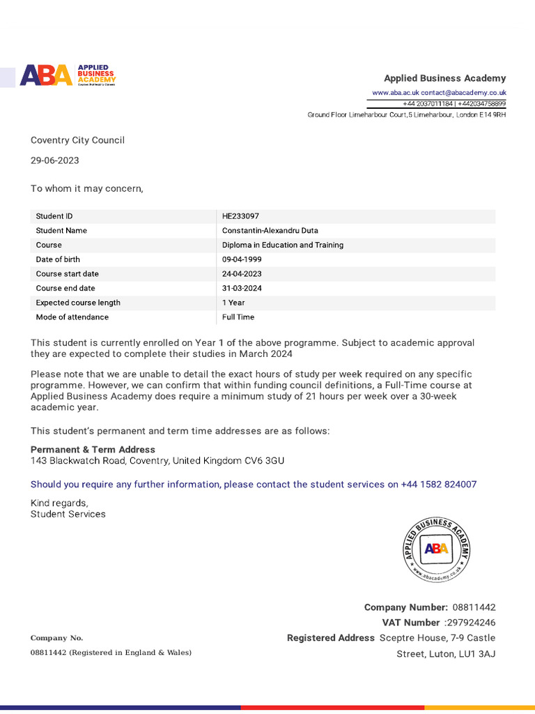 Council Tax Letter | PDF