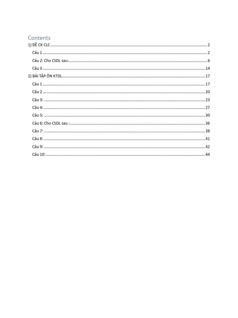 Đáp Án KTDL | PDF