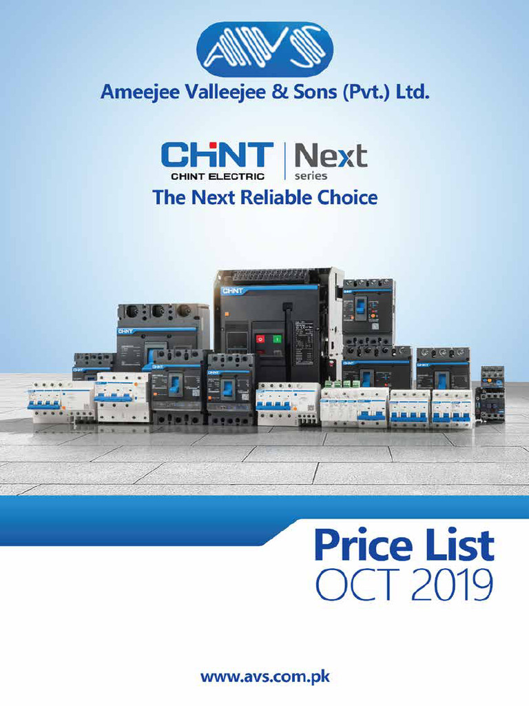Chint Price List OCT 2019 AVS | PDF