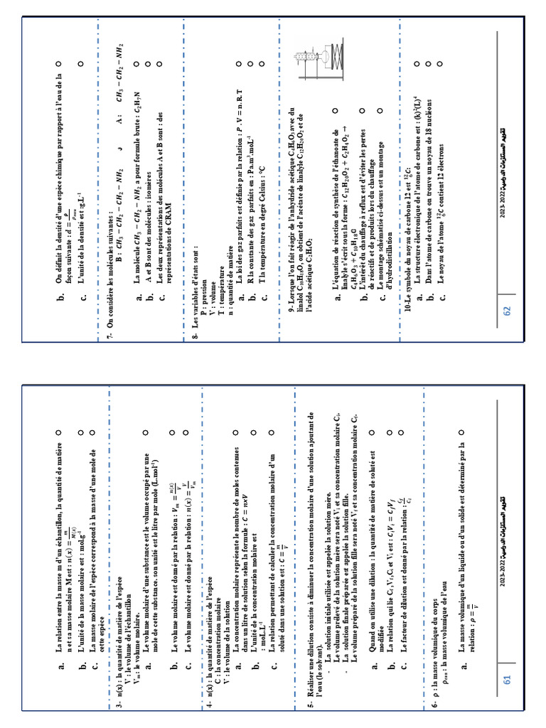 Chimie et Physique 1ère Bac SM | PDF