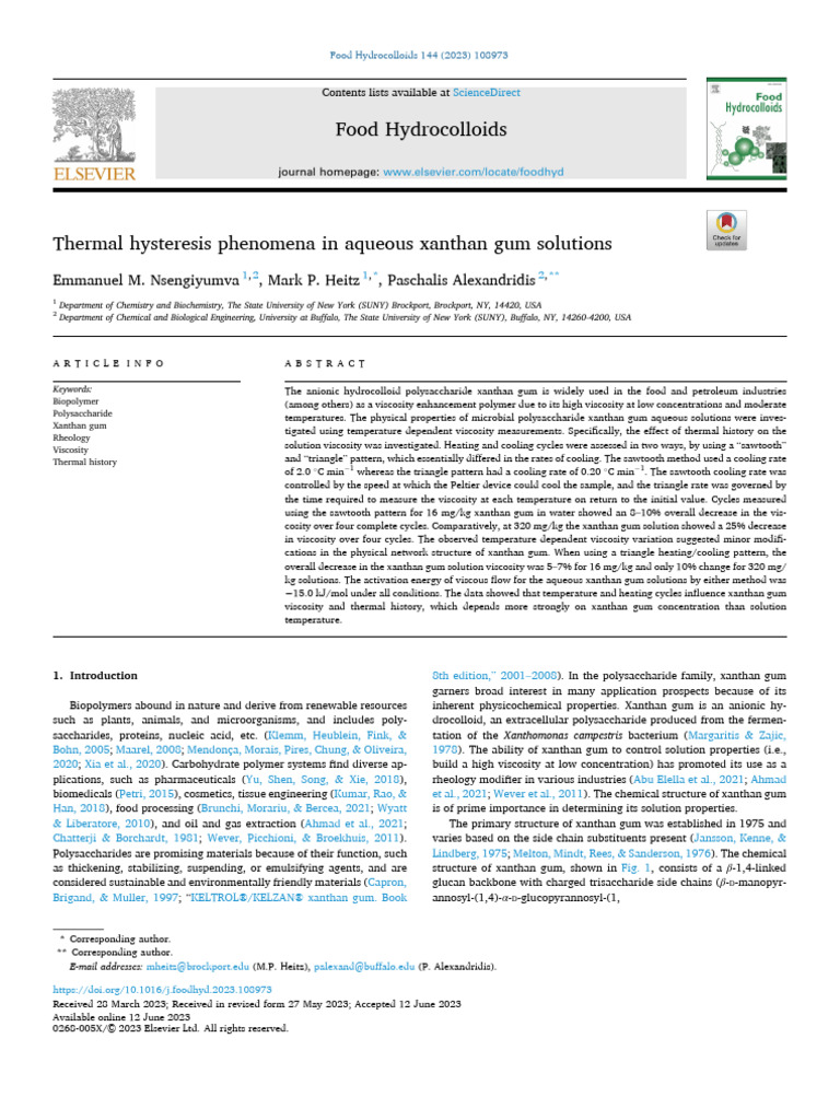 Thermal Hysteresis | PDF | Viscosity | Applied And Interdisciplinary ...