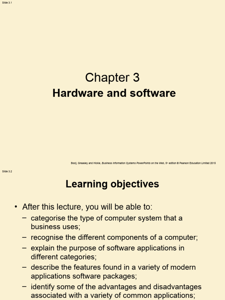Chap 3 - Hardware and Software | PDF | Computer Data Storage | Central Processing Unit