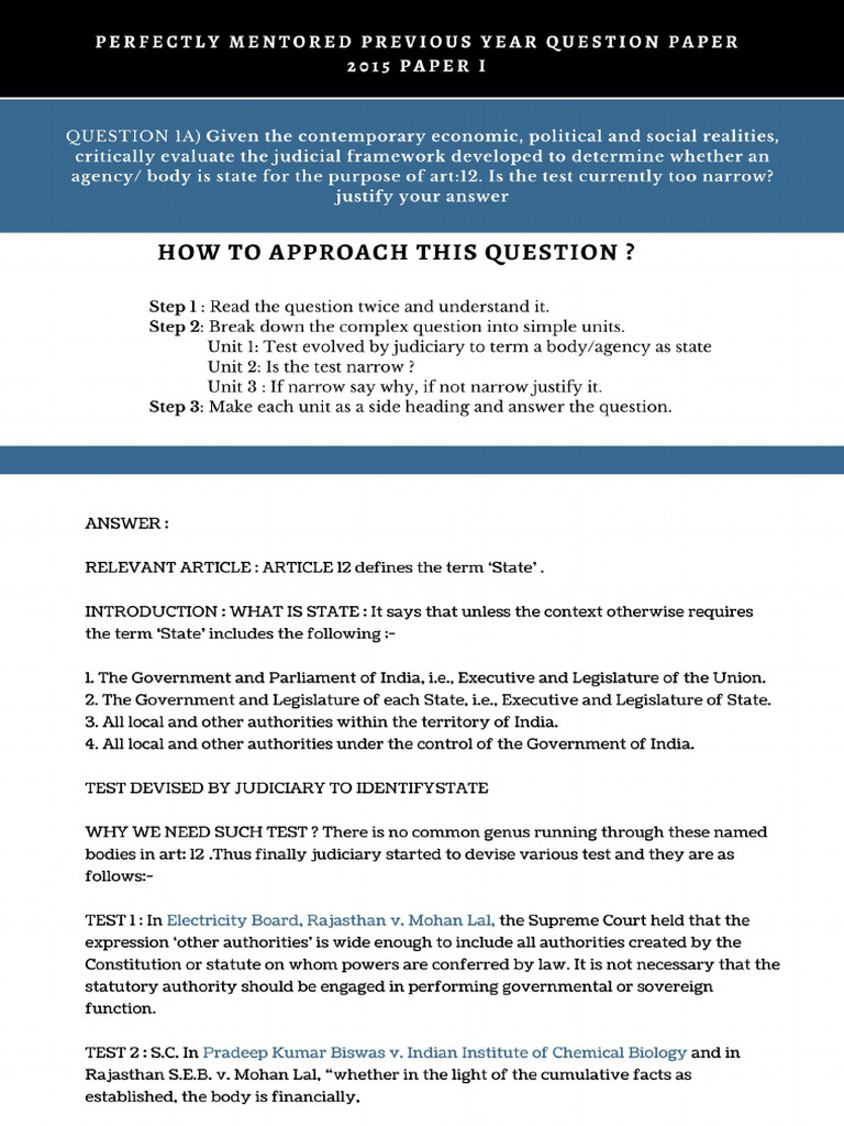 How To Write MAINS Answer Notes 1 | PDF