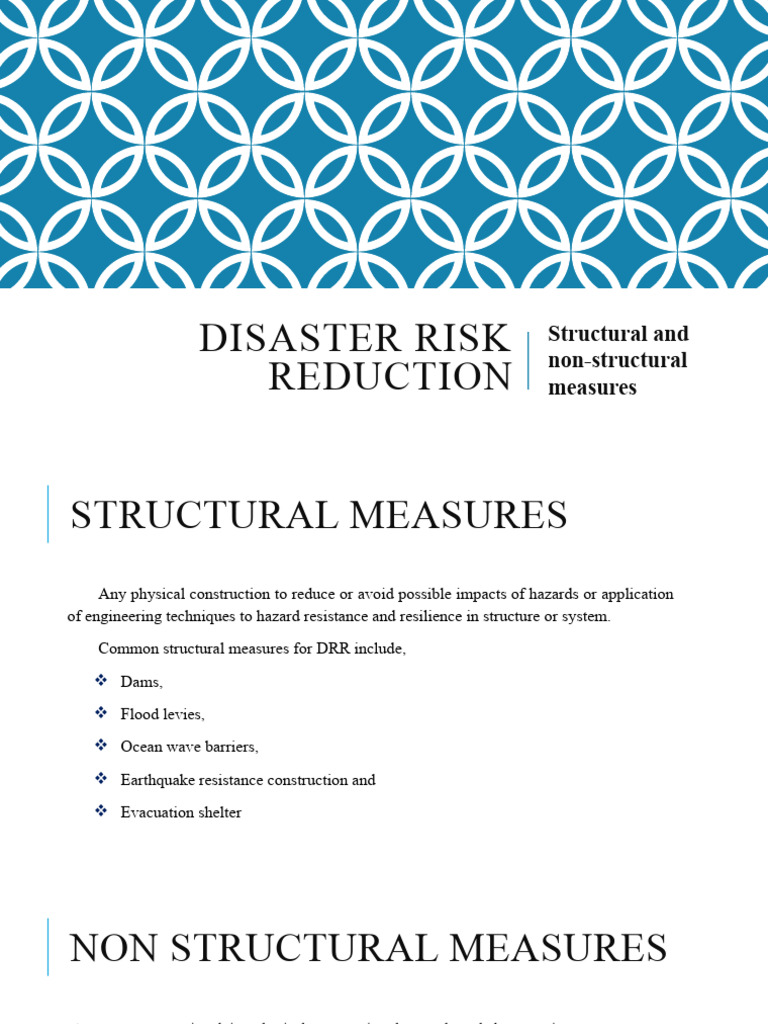 Disaster Risk Reduction Structural And Non Structural Measure Pdf