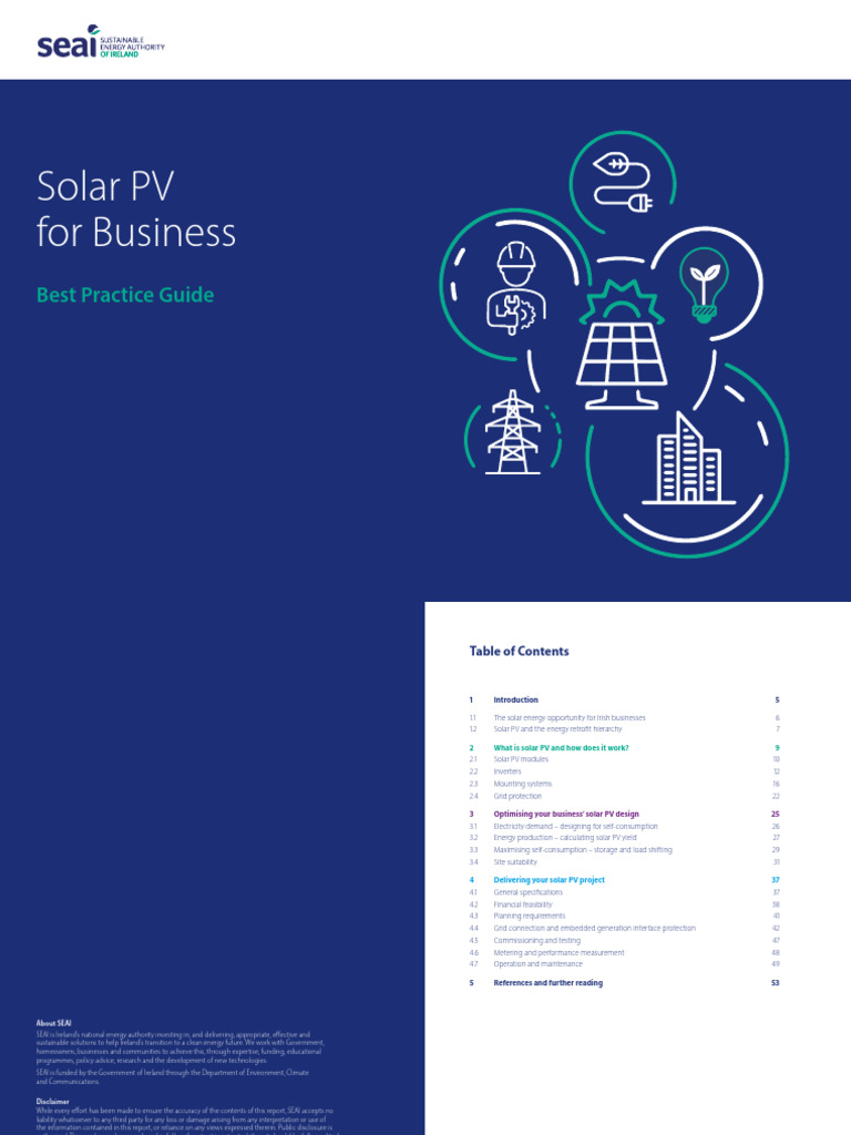 SEAI Solar PV Guide For Business | PDF | Photovoltaics | Photovoltaic System