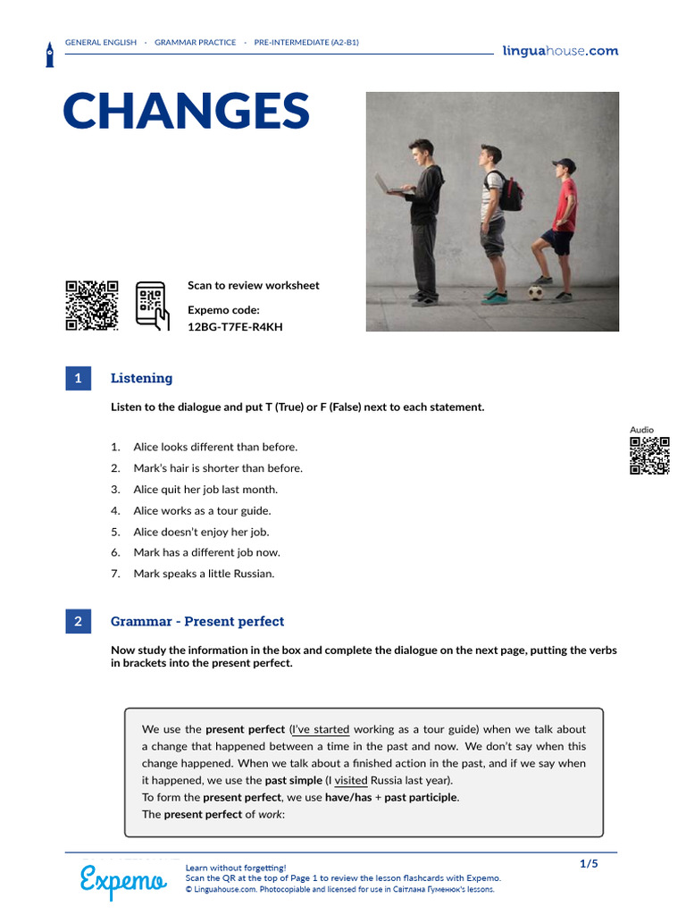 Changes British English Student Ver2 | PDF | Linguistics | Grammar