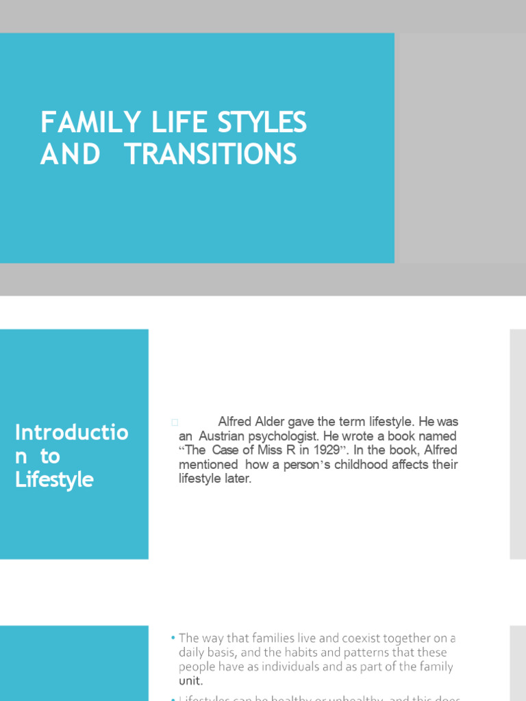 3 Family Life Style and Transitions | PDF | Family | Grandparent