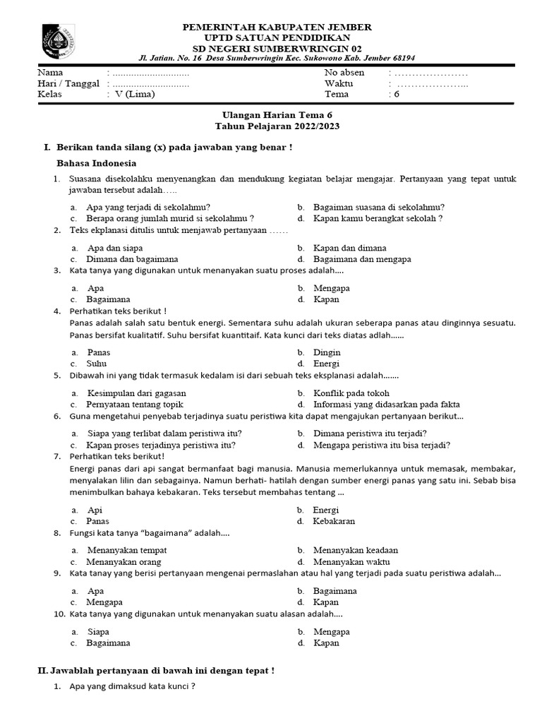 PTS 2 Bi | PDF | Karier & Perkembangan