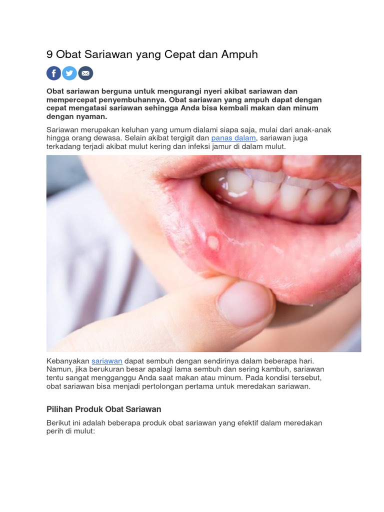 Obat Sariawan Ampuh dan Cepat | PDF