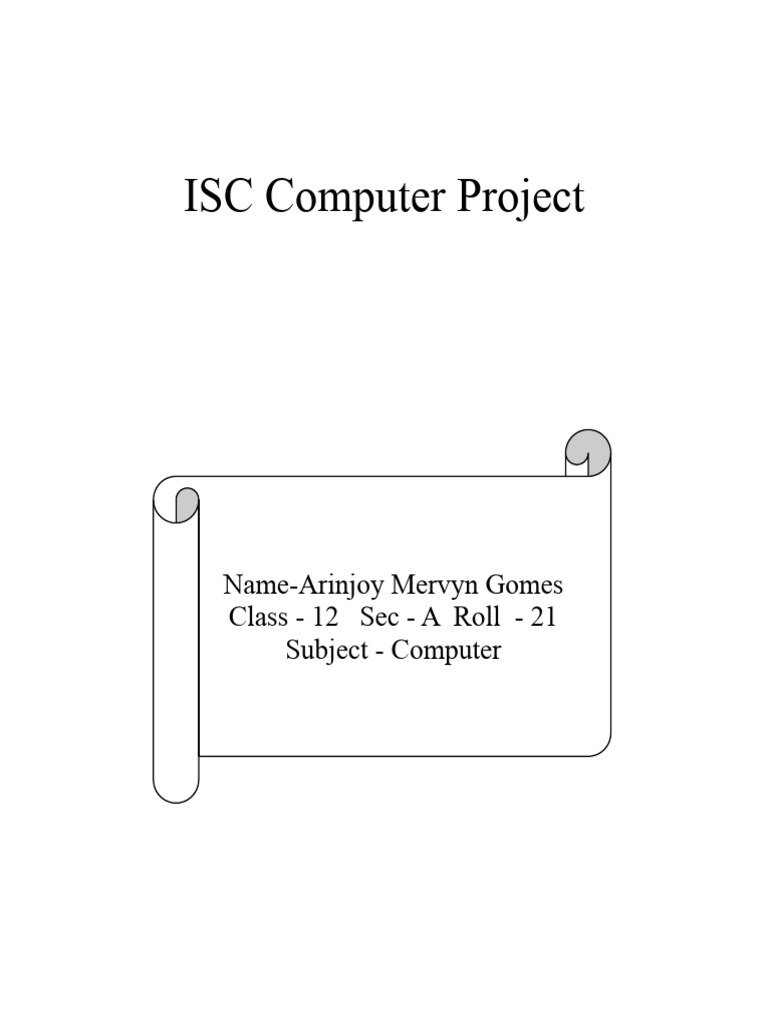 ISC Computer Project | PDF | Method (Computer Programming) | Class ...