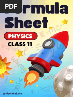 Physics Formula Sheet JEE | PDF