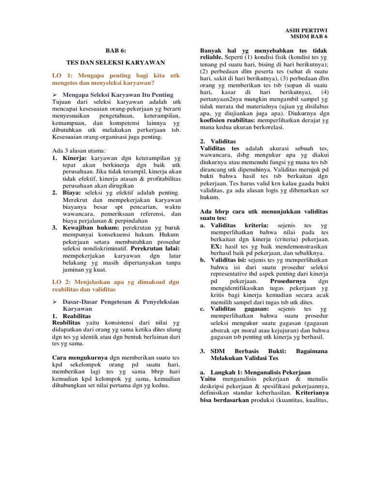 Manajemen SDM CH 6 - Compress | PDF